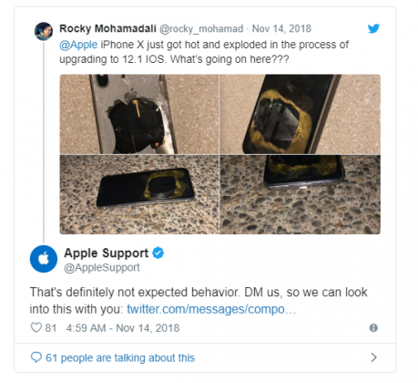 iPhone X explode durante a actualização para o iOS 12.1 - Menos Fios