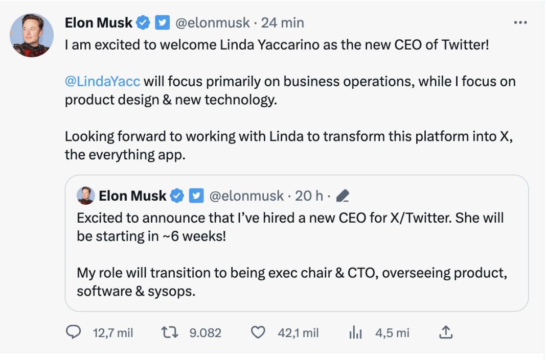 Linda Yaccarino is the new CEO of Twitter - Menos Fios